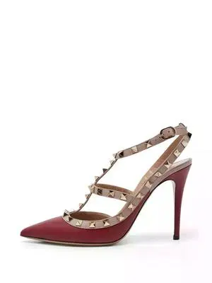 Valentino Garavani Rockstud Pointed-toe Pumps - Red