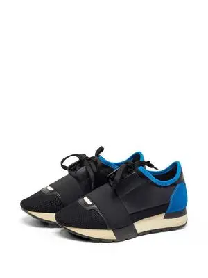 Balenciaga Race Runner Mesh Sneakers - Black