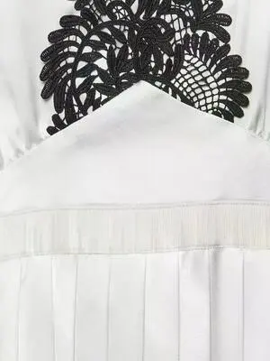 SELF-PORTRAIT Lace-trimmed Maxi Dress