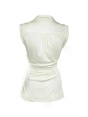 Balenciaga Off-white Jersey Wrap Top