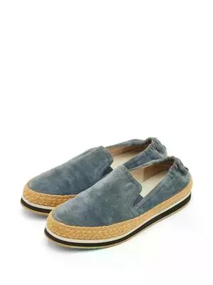 Prada Suede Slip-on Loafers