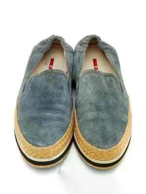 Prada Suede Slip-on Loafers