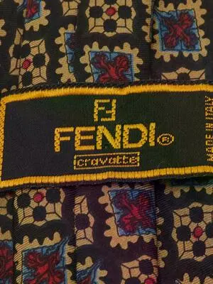 Fendi Geometric Floral-print Tie