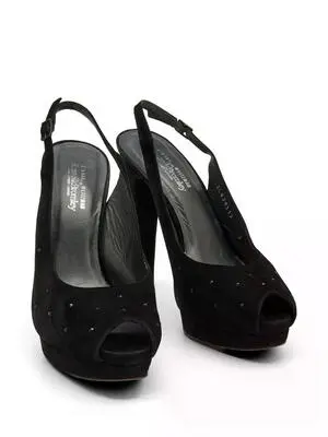 STUART WEITZMAN Crystal-embellished Platform Sandals