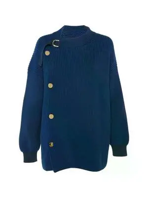 Stella McCartney Asymmetrical Rib-knit Cardigan