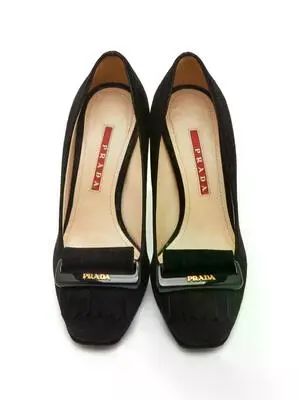 Prada Fringe Block-heel Pumps
