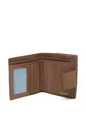 BVLGARI Engraved-ring Leather Wallet