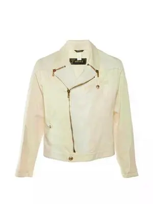 Versace Leather-panelled Zip-up Jacket
