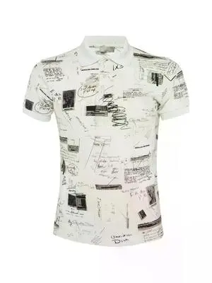 Dior Scrapbook-print Cotton Polo Shirt