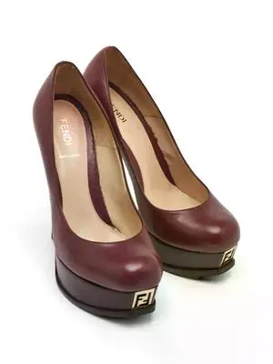 Fendi Platform Pumps - Red