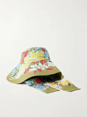 ALEMAIS Solstice Printed Linen Bucket Hat - Multi