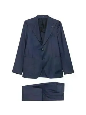 Tagliatore Peak-lapel Single-breasted Suit - Blue
