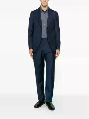 Tagliatore Peak-lapel Single-breasted Suit - Blue