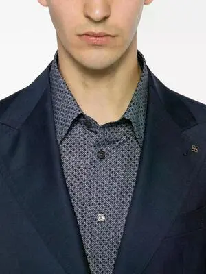 Tagliatore Peak-lapel Single-breasted Suit - Blue