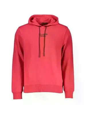 Roberto Cavalli Logo Print Drawstring Hoodie - Red