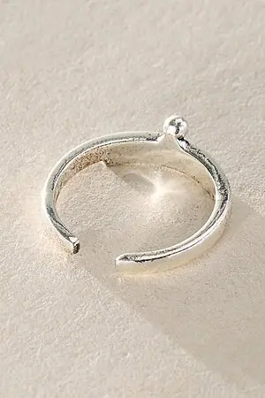 Free People Stacked Ball Detail Toe Ring - Silver