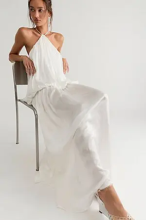 THIRD FORM Halterneck Maxi Dress - Cloud