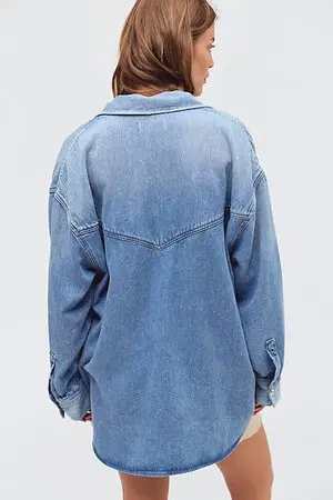 AGOLDE Lotta Denim Shirt - Script