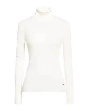 TOM FORD Turtleneck Cashmere Silk Knit Top - Ivory