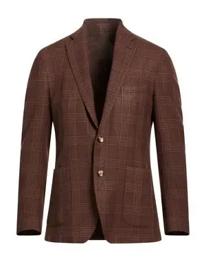 LARDINI Blazer Size Wool, Silk - Brown
