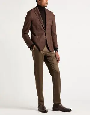 LARDINI Blazer Size Wool, Silk - Brown