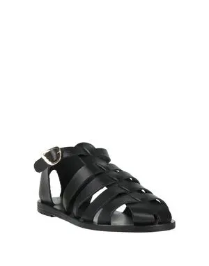 ANCIENT GREEK SANDALS Fisherman Sandals - Black