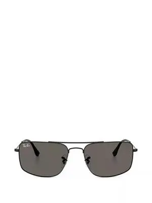 Ray-ban Rectangle Frame Double-bridge Sunglasses - Black
