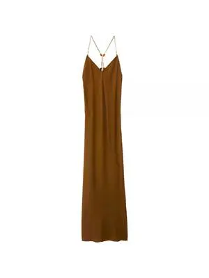 Ba&sh Embellished V-neck Dress - Brown
