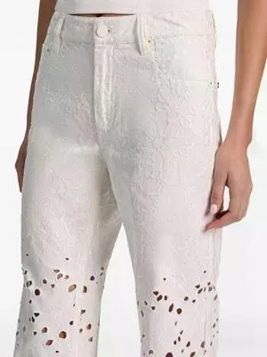 Alice + Olivia Chic Laser-cut Straight-leg Jeans