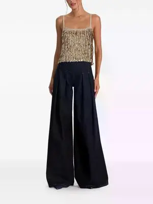Alice + Olivia Nicolette Sequin Embellished Tank Top
