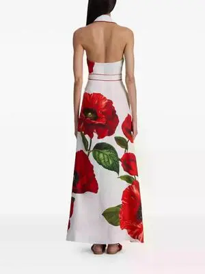 Alice + Olivia Floral-print Halterneck Maxi Dress