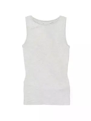 Majestic Filatures Ribbed Knit Scoop Neck Tank Top - Grey