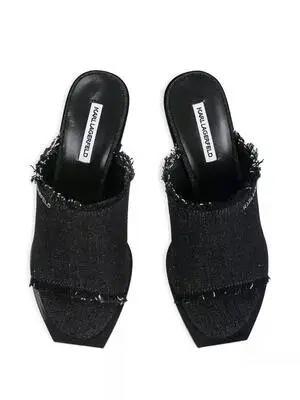 Karl Lagerfeld Ikonik Frayed Sandals