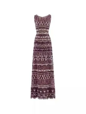 SAIID KOBEISY Embellished Maxi Dress - Purple