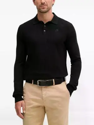 Karl Lagerfeld Logo-embroidered Polo Shirt - Black
