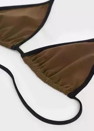TOTEME Triangle Bikini Top - Brown