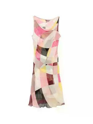 Emilio Pucci Geometric-print Midi Dress - Neutrals