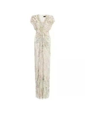 Jenny Packham Lacie Sequin Embellished Gown - Grey