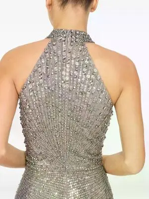 Jenny Packham Embellished Halterneck Gown