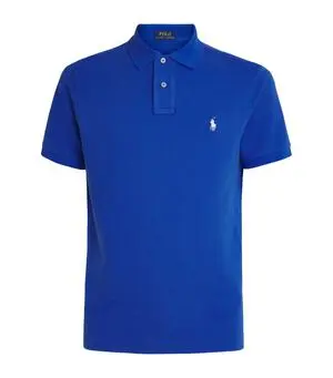 Polo Ralph Lauren Cotton Mesh Custom-fit Polo Shirt - Blue