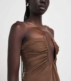 Christopher Esber Arched Maxi Dress With Plunging Neckline
