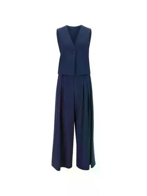 KAOS V-neck Sleeveless Vest And Wide-leg Trousers Two-piece Suit