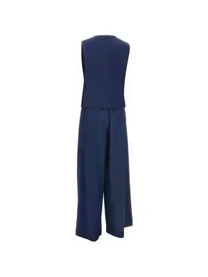 KAOS V-neck Sleeveless Vest And Wide-leg Trousers Two-piece Suit