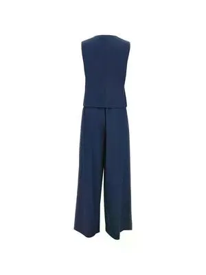 KAOS V-neck Sleeveless Vest And Wide-leg Trousers Two-piece Suit