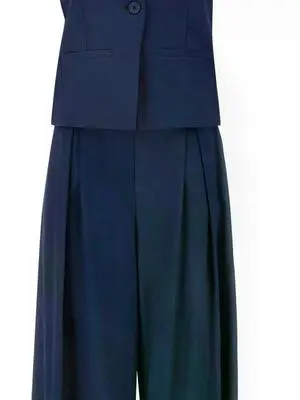 KAOS V-neck Sleeveless Vest And Wide-leg Trousers Two-piece Suit