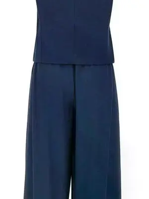 KAOS V-neck Sleeveless Vest And Wide-leg Trousers Two-piece Suit