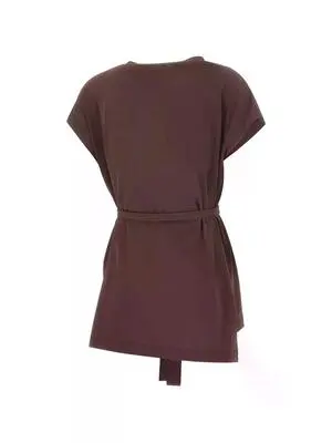 KAOS Belted Cap-sleeve Blouse