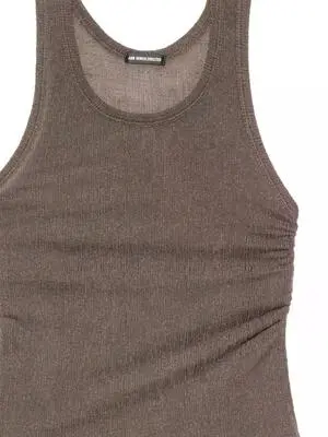 ANN DEMEULEMEESTER Ruched Ribbed Tank Top
