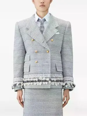 Thom Browne Roped-shoulder Tweed Jacket