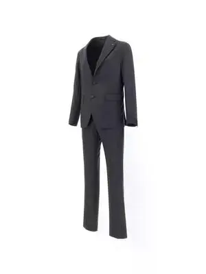 Tagliatore Peak-lapel Wool Suit - Grey